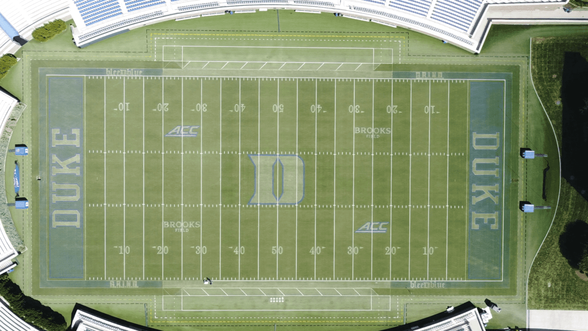 Duke University has pro fields & works efficient with the Turf Tank